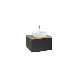 Villeroy & Boch V&B Waschtischunterschrank ohne Frontstruktur -Beleuchtung Antao 60x36x50cm, HL, WBP hon. Oa, bla m Lac ; Villeroy & Boch (L29051PD)