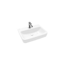 Villeroy & Boch V&B Waschtisch O.NOVO 60x46cm, eck, m HL, o. &Uuml;L, wei&szlig; C-plus ; Villeroy & Boch (4A4161R1)