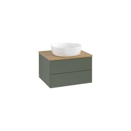 Villeroy & Boch V&B Waschtischunterschrank ohne Frontstruktur -Beleuchtung Antao 60x36x50cm, WBP hon. Oa, lea gre. m Lac ; Villeroy & Boch (L18011HL)