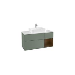 Villeroy & Boch V&B Waschtischunterschrank Wandbeleuchtung Finion 120cm, Pl w m, Rg re wal ven, Oli. m Lac ; Villeroy & Boch (G171GNGM)