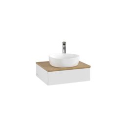 Villeroy & Boch V&B Waschtischunterschrank mit Frontstruktur -Beleuchtung Antao 60x19x50cm, HL, WBP hon. Oa, glo wh. Lac ; Villeroy & Boch (L07151GF)