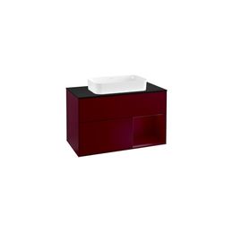 Villeroy & Boch V&B Waschtischunterschrank Wandbeleuchtung Finion 100, Abd.-Pl. bla m, Reg re Peo, Peo m ; Villeroy & Boch (G252HBHB)