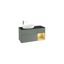Villeroy & Boch V&B Waschtischunterschrank Wandbeleuchtung Finion 120cm, Pl b m, Reg gol m Lac, Oli. m Lac ; Villeroy & Boch (G932HFGM)