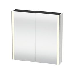Duravit Universal-Spiegelschrank XSquare 80x80x15,5cm, Tau supermatt, 2 Tür, LED (XS7112083830000)
