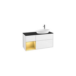 Villeroy & Boch V&B Waschtischunterschrank Finion 120cm, Pl b m, Rg gol m Lac, glo wh. Lac ; Villeroy & Boch (F922HFGF)