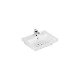 Villeroy & Boch V&B Waschtisch Subway 3.0 55x44cm, eck., m 1 HL/mit &Uuml;L, we C-plus ; Villeroy & Boch (4A7055R1)