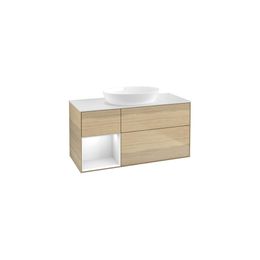 Villeroy & Boch V&B Waschtischunterschrank Finion 120cm, Pl wh. m, Reg glo wh. Lac, Oa ven ; Villeroy & Boch (FA61GFPC)