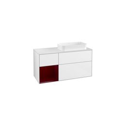Villeroy & Boch V&B Waschtischunterschrank Wandbeleuchtung Finion 120cm, Pl wh. m, Reg li Peo, glo wh. Lac ; Villeroy & Boch (G271HBGF)