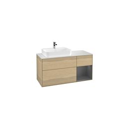 Villeroy & Boch V&B Waschtischunterschrank Wandbeleuchtung Finion 120cm, Pl w m, Reg re Anthrac. m, Oa ven ; Villeroy & Boch (G401GKPC)