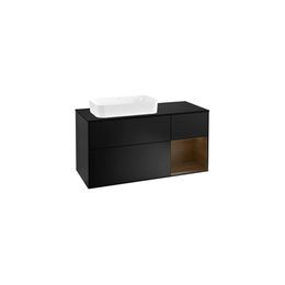 Villeroy & Boch V&B Waschtischunterschrank Wandbeleuchtung Finion 120cm, Pl b m, Reg re wal ven, bla m Lac ; Villeroy & Boch (G282GNPD)