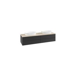 Villeroy & Boch V&B Waschtischunterschrank mit Frontstruktur, mit Beleuchtung Antao 160x50cm, WBP-farbe botti., bla m Lac ; Villeroy & Boch (L28113PD)