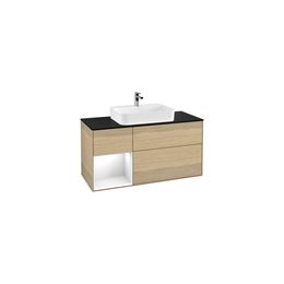 Villeroy & Boch V&B Waschtischunterschrank Finion 120cm, Pl b m, Rg li glo wh. Lac, Oa ven ; Villeroy & Boch (F412GFPC)