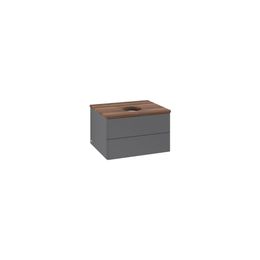 Villeroy & Boch V&B Waschtischunterschrank ohne Frontstruktur Antao 60x36x50cm, WBP w. wal, Anthrac. m Lac ; Villeroy & Boch (K18012GK)