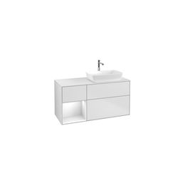 Villeroy & Boch V&B Waschtischunterschrank Finion 120cm, Pl w m, Rg glo wh. Lac, wh. m Lac ; Villeroy & Boch (F801GFMT)