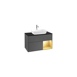 Villeroy & Boch V&B Waschtischunterschrank Finion 100, Pl bla m, Reg gol m Lac, Anthrac. m ; Villeroy & Boch (F782HFGK)