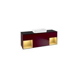 Villeroy & Boch V&B Waschtischunterschrank Abdeckplatte bla m Finion 160x60cm, Reg gol m lacquer, Peony Matt ; Villeroy & Boch (F332HFHB)
