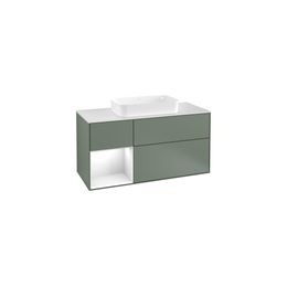 Villeroy & Boch V&B Waschtischunterschrank Finion 120cm, Pl w m, Rg l g w Lac, Oli. m Lac ; Villeroy & Boch (F291GFGM)