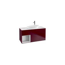 Villeroy & Boch V&B Waschtischunterschrank Wandbeleuchtung Finion 120cm, Pl wh. m, Reg glo wh. Lac, Peo m ; Villeroy & Boch (G941GFHB)