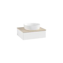 Villeroy & Boch V&B Waschtischunterschrank mit Frontstruktur -Beleuchtung Antao 60x19x50cm, WBP-farbe botti., wh. m Lac ; Villeroy & Boch (L07113MT)