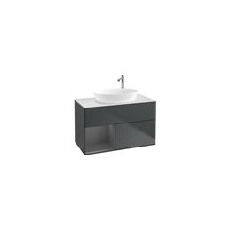 Villeroy & Boch V&B Waschtischunterschrank Wandbeleuchtung Finion 100, Pl w m, Rg A m Lac, md bl. m Lac ; Villeroy & Boch (G891GKHG)