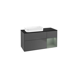 Villeroy & Boch V&B Waschtischunterschrank Wandbeleuchtung Finion 120x60 cm, Reg re Oli. m Lac, Anthrac. m ; Villeroy & Boch (G692GMGK)