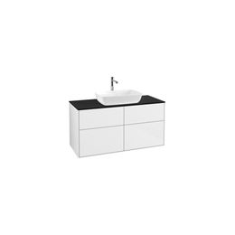 Villeroy & Boch V&B Waschtischunterschrank Wandbeleuchtung Finion 120x60,3cm, Abd.-Pl. bla m, glo wh. Lac ; Villeroy & Boch (G79200GF)