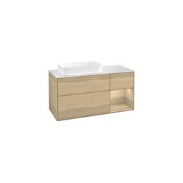 Villeroy & Boch V&B Waschtischunterschrank Wandbeleuchtung Finion 120x60 cm, Reg re Oak Veneer, Oak Veneer ; Villeroy & Boch (G691PCPC)