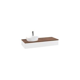 Villeroy & Boch V&B Waschtischunterschrank mit Frontstruktur, mit Beleuchtung Antao 120x19x50cm, HL, WBP w. wal, wh. m Lac ; Villeroy & Boch (L11152MT)