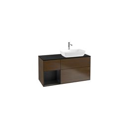 Villeroy & Boch V&B Waschtischunterschrank Wandbeleuchtung Finion 120cm, Pl bla m, Reg bla m Lac, wal ven ; Villeroy & Boch (G802PDGN)