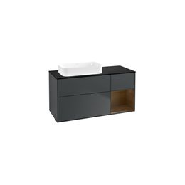 Villeroy & Boch V&B Waschtischunterschrank Wandbeleuchtung Finion 120x60 cm, Reg re wal ven, md bl. m Lac ; Villeroy & Boch (G692GNHG)