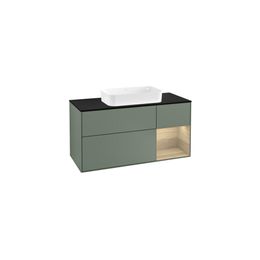 Villeroy & Boch V&B Waschtischunterschrank Wandbeleuchtung Finion 120cm, Pl b m, Reg re Oa ven, Oli. m Lac ; Villeroy & Boch (G302PCGM)