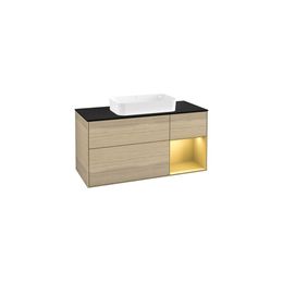 Villeroy & Boch V&B Waschtischunterschrank Wandbeleuchtung Finion 120cm, Pl bla m, Reg re gol m, Oa ven ; Villeroy & Boch (G302HFPC)