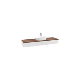 Villeroy & Boch V&B Waschtischunterschrank mit Frontstruktur Antao 160x50cm, HL, WBP w. wal, glo wh. Lac ; Villeroy & Boch (K14152GF)