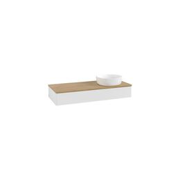 Villeroy & Boch V&B Waschtischunterschrank mit Frontstruktur, mit Beleuchtung Antao 120x19x50cm, WBP hon. Oa, glo wh. Lac ; Villeroy & Boch (L12111GF)