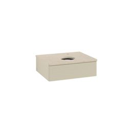 Villeroy & Boch V&B Waschtischunterschrank mit Frontstruktur -Beleuchtung Antao 60x19x50cm, HL, WBP botti., si Gr m Lac ; Villeroy & Boch (L07153HJ)