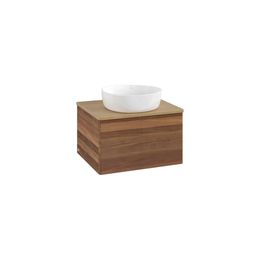 Villeroy & Boch V&B Waschtischunterschrank ohne Frontstruktur -Beleuchtung Antao 60x36x50cm, WBP-farbe hon. Oa, w. walnut ; Villeroy & Boch (L29011HM)