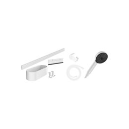 Hansgrohe Handbrause Set WallStoris 105 3jet Eco, o TH, m BrSt, Ac-Se, m.-we (24291700)