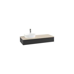 Villeroy & Boch V&B Waschtischunterschrank mit Frontstruktur, mit Beleuchtung Antao 120x19x50cm, HL, WBP botti., bla m Lac ; Villeroy & Boch (L11153PD)
