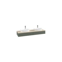 Villeroy & Boch V&B Waschtischunterschrank mit Frontstruktur, mit Beleuchtung Antao 160x50cm, HL, WBP botti., lea gre. m Lac ; Villeroy & Boch (L17153HL)