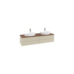 Villeroy & Boch V&B Waschtischunterschrank mit Frontstruktur Antao 160x50cm, HL, WBP w. wal, si Gr m Lac ; Villeroy & Boch (K28152HJ)