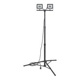 Fa.Brennenstuhl Brennenstuhl LED Stativstrahler JARO 6060 T (2x20W, 4800lm, 6500K, IP65, LED Arbeitsstrahler mit Stativ und 3m Kabel) (1171250444)