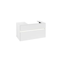 Villeroy & Boch V&B Waschtischunterschrank Collaro 100x54,8x50cm, WT r, LED 7,3 W, wh. ma ; Villeroy & Boch (C018B0MS)
