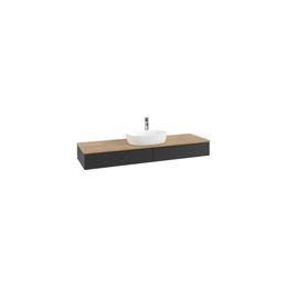 Villeroy & Boch V&B Waschtischunterschrank mit Frontstruktur Antao 160x50cm, HL, WBP hon. Oa, bla m Lac ; Villeroy & Boch (K14151PD)