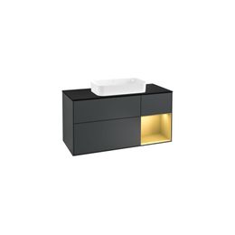 Villeroy & Boch V&B Waschtischunterschrank Wandbeleuchtung Finion 120cm, Pl b m, Rg re gol m, md bl. m Lac ; Villeroy & Boch (G302HFHG)