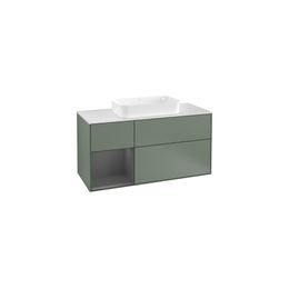 Villeroy & Boch V&B Waschtischunterschrank Finion 120cm, Pl w m, Rg l A m, Oli. m Lac ; Villeroy & Boch (F291GKGM)