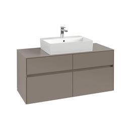 Villeroy & Boch V&B Waschtischunterschrank Collaro 120x54,8x50cm, WT mi, LED 8,8 W, wine r ; Villeroy & Boch (C128B0AH)