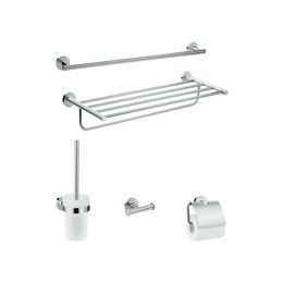 Hansgrohe Bad-Accessoire-Set Logis Uni. 5-teilig, Messing, chrom (41728000)