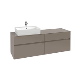 Villeroy & Boch V&B Waschtischunterschrank Collaro 160x54,8x50cm, WT l, LED 12W, wine r ; Villeroy & Boch (C135B0AH)