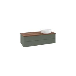 Villeroy & Boch V&B Waschtischunterschrank ohne Frontstruktur, mit Beleuchtung Antao 120x36x50cm, WBP w. wal, lea gre. m Lac ; Villeroy & Boch (L23012HL)