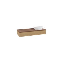 Villeroy & Boch V&B Waschtischunterschrank ohne Frontstruktur, mit Beleuchtung Antao 120x19x50cm, WBP-farbe w. wal, honey oak ; Villeroy & Boch (L12012HN)